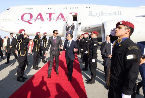 Qatari Emir in Cyprus for official visit, welcomed by President at ...